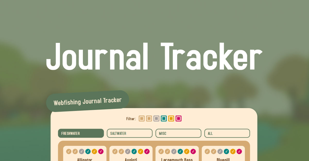 wfishing | A Journal Tracker (v1.1)